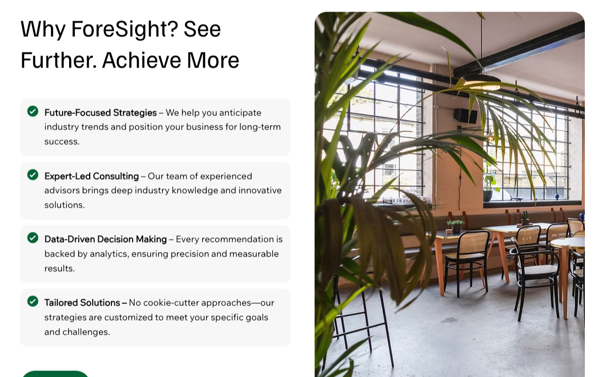 ForeSight Consulting | Wix Marketplace | Wix.com